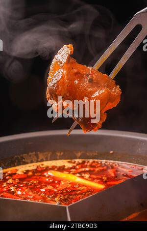 traditional hot pot combo, sichuan style.beef Jarret and shank Stock ...