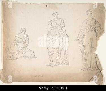 Studies of Female Statues 18th century Anonymous, French, 18th century ...