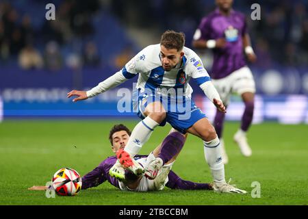 Omar Sadik of RCD Espanyol in action during the Spanish Copa del Rey ...