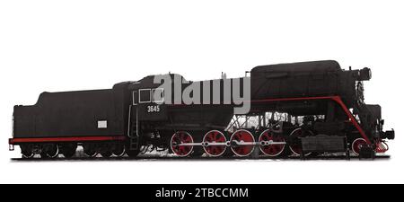 european steam locomotive of the early 20th century, isolated Stock ...