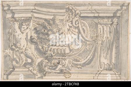 Drawing Showing Two Alternate Designs for a Cove Decoration 1880 by ...