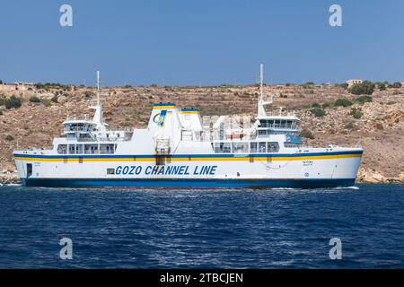 Gozo, Malta - August 27, 2019: MV Ta Pinu ferry ship by The Gozo ...