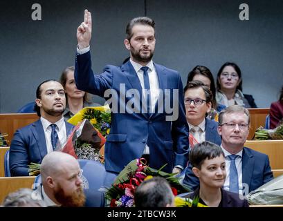THE HAGUE - André Flach (SGP) during the swearing-in ceremony as a ...