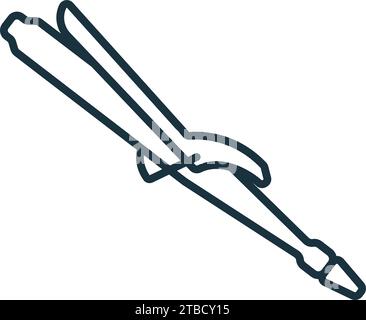 Curling icon. Line simple icon for templates, web design and ...