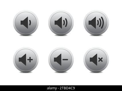 Speaker icons set. Volume symbols. Vector illustration Stock Vector ...