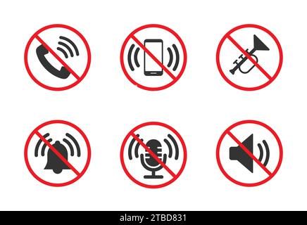 Cellphone not allowed sign vector. Turn off mobile phones. Perfect for ...