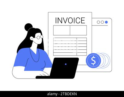 Fill out an invoice isolated cartoon vector illustrations Stock Vector ...
