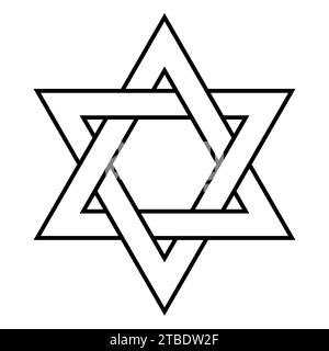 Star of David symbol contour illustration Stock Vector Image & Art - Alamy