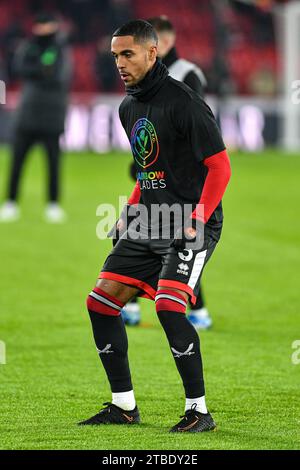 Max Lowe of Sheffield Utd during the Premier League match at Bramall ...