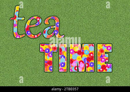 Tea Time in England, Great Britain, United Kingdom, Illustration ...