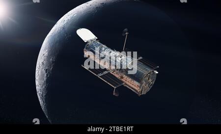 Moon in outer space. Elements of this image furnished by NASA. High ...