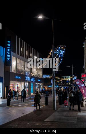 Primark store in Southend on Sea High Street with Christmas lights ...
