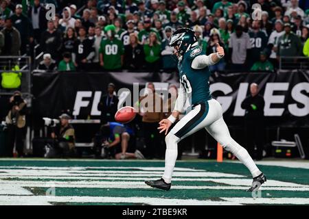 Philadelphia Eagles punter Braden Mann in action during an NFL football ...