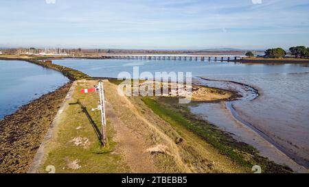 Aerial picture of North Hayling Island in Hampshire, showing road ...