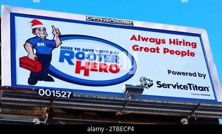 Rooter Hero Plumbing Billboard Campaign Stock Photo - Alamy