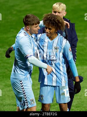 Coventry City's Callum Perry (left) during a pre season friendly match ...