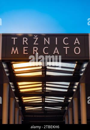 Koper, Slovenia - November 8, 2023: The Koper city market is located in ...