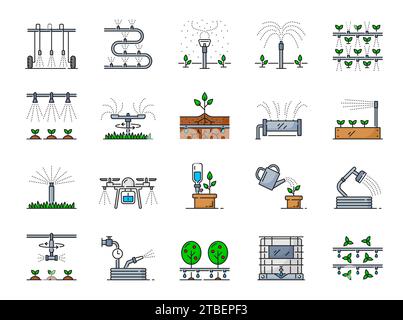 smart irrigation system color icon vector illustration Stock Vector ...