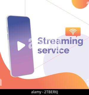 Colored streaming services concept template Vector Stock Vector Image ...