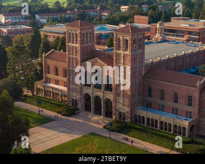 Aerial View of Serene UCLA Campus with Gothic and Modern Architecture ...