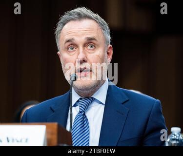 Robin Vince, CEO, BNY Mellon, speaks during a Senate Banking, Housing ...