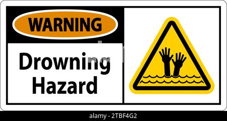 Beach Safety Sign Warning - Drowning Hazard Stock Vector Image & Art ...