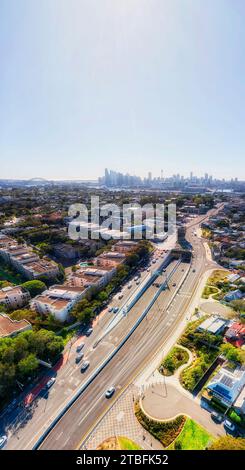 Rozelle interchange Victoria road from Iron Cove bridge to Anzac bridge ...