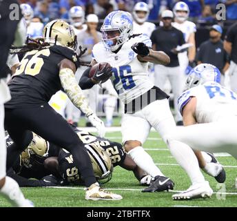 Detroit Lions running back Jahmyr Gibbs runs drills during Back ...