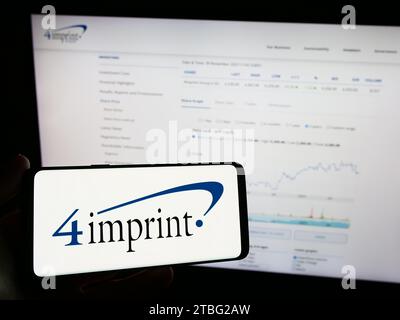 Mobile phone with website of promotional merchandise company 4imprint ...