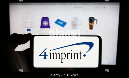 Mobile phone with website of promotional merchandise company 4imprint ...