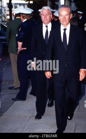 Mark Wössner, Vorstandsvorsitzender von Bertelsmann, Reinhard Mohn ...