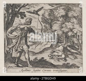 Apollo Killing Coronis. Antonio Tempesta (Italy, Florence, 1555-1630)Wilhelm Janson (Holland ...