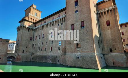 Constructed in 1385, the Castello Estense, Ferrara Castle, stands as ...