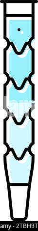 fractionating column chemical glassware lab color icon vector ...