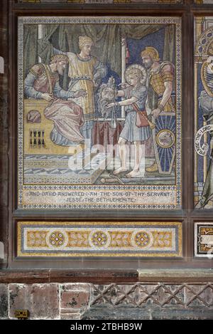 David Presents the Head of Goliath to King Saul Stock Photo - Alamy