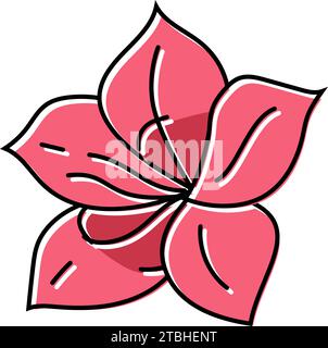 azalea blossom spring color icon vector illustration Stock Vector Image ...