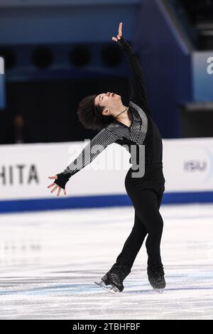Yuma Kagiyama, of Japan, performs his short program in the men's ...