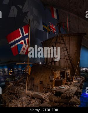 A picture of the Kon-Tiki raft at the Kon-Tiki Museum Stock Photo - Alamy