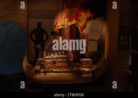 A picture of the Kon-Tiki raft at the Kon-Tiki Museum Stock Photo - Alamy