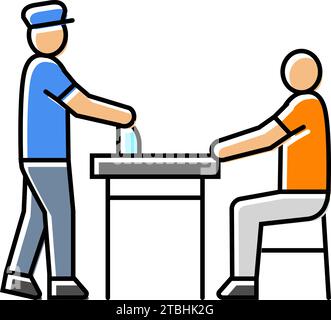 police interrogation crime color icon vector. police interrogation ...