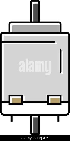 dc motor electronic component color icon vector. dc motor electronic ...