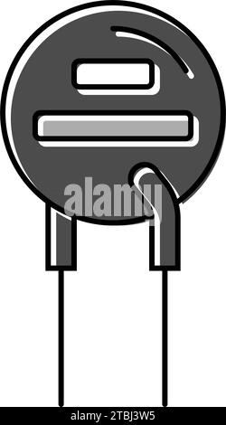 thermistor electronic component icon color illustration Stock Vector ...