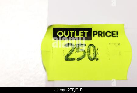 Signs and symbols, outlet price tag Stock Photo - Alamy