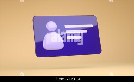 Illustration ID Card Icon Stock Photo - Alamy