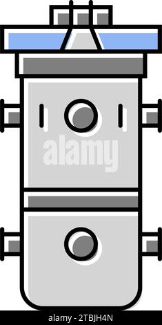 reactor vessel nuclear energy icon color illustration Stock Vector ...