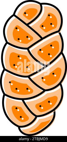 challah bread jewish color icon vector illustration Stock Vector Image ...