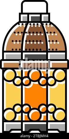 islamic lantern fanous line icon vector. islamic lantern fanous sign ...