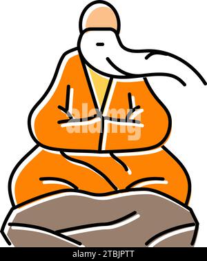 daoist sage taoism color icon vector illustration Stock Vector Image ...