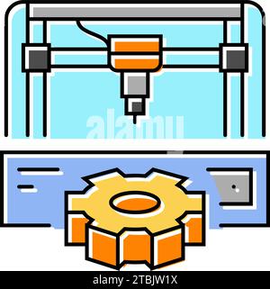 prototyping manufacturing engineer color icon vector illustration Stock ...