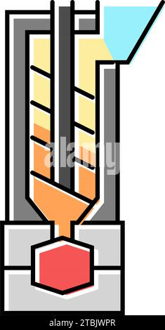 injection molding materials engineering color icon vector illustration ...